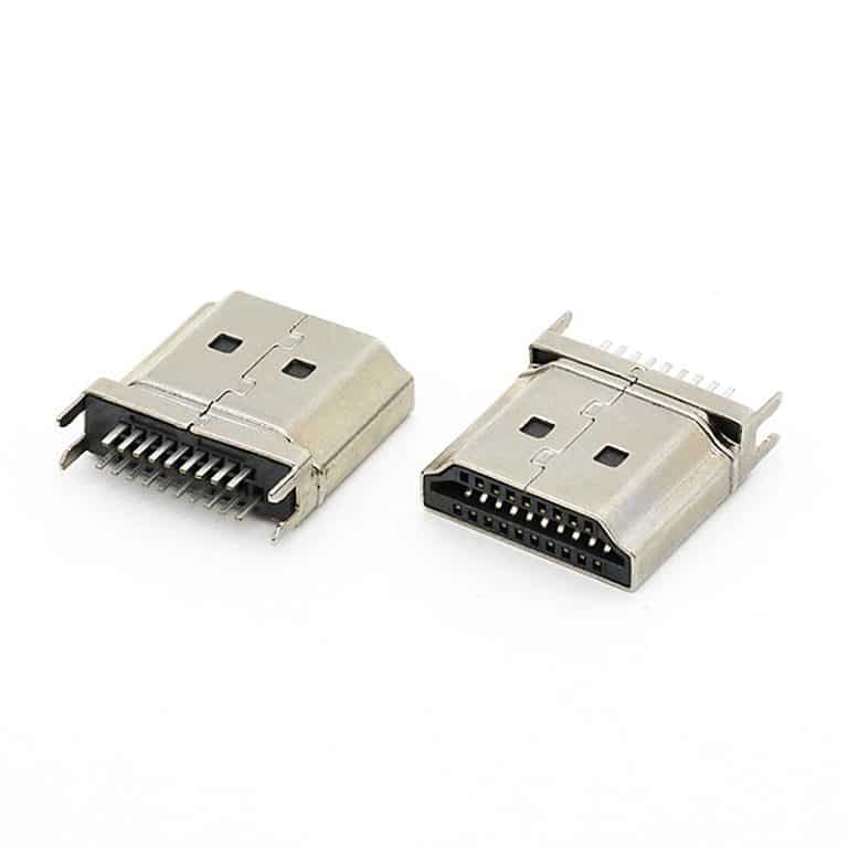 HDMI Male Connector 19 Pin – Premium Clamp Type For 1.6mm PCB | Vistar
