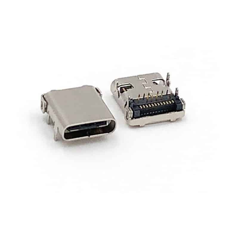 USB C Receptacle 24 Pin DIP+SMT On Board